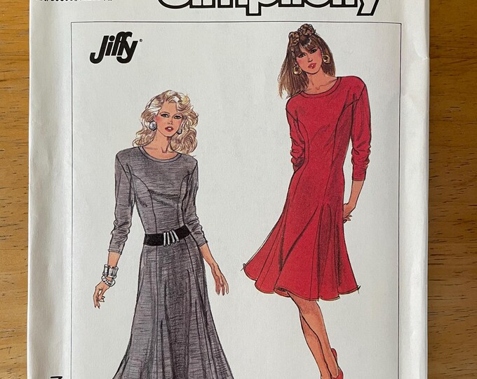 Simplicity 8009 Pattern UNCUT 1980s Easy Shirtwaist Dress Extended ...