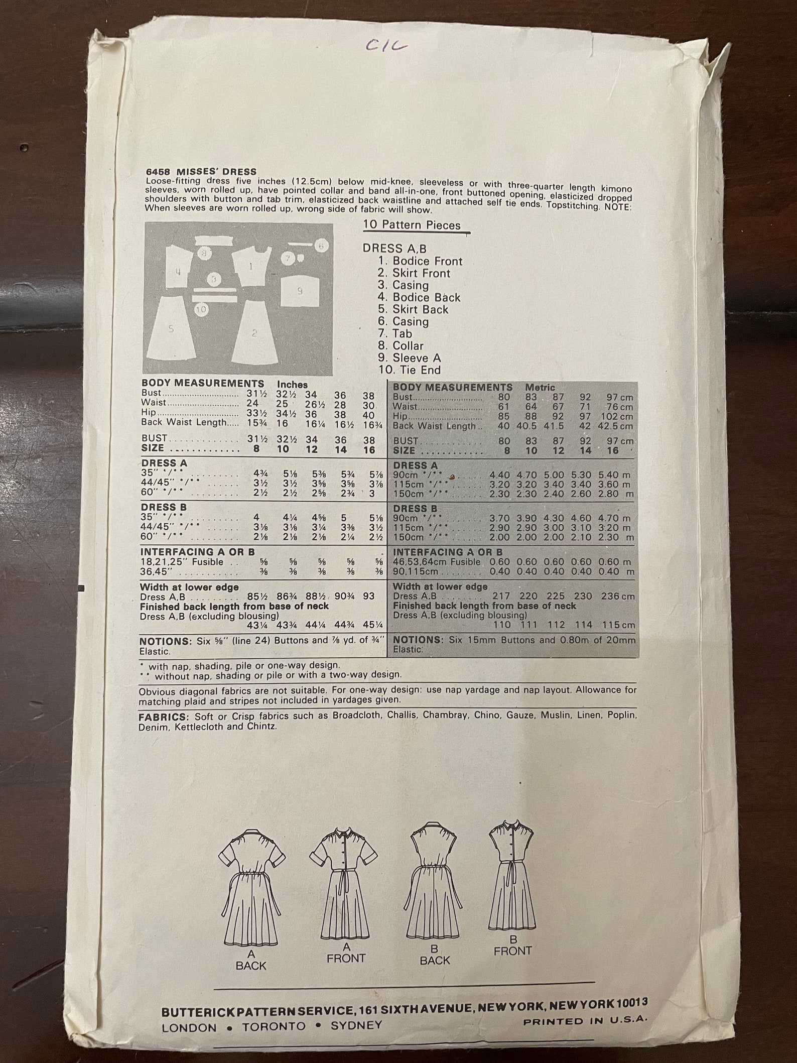 Butterick 6458 Pattern CUT Complete 1980s Vintage Time Saving - Etsy