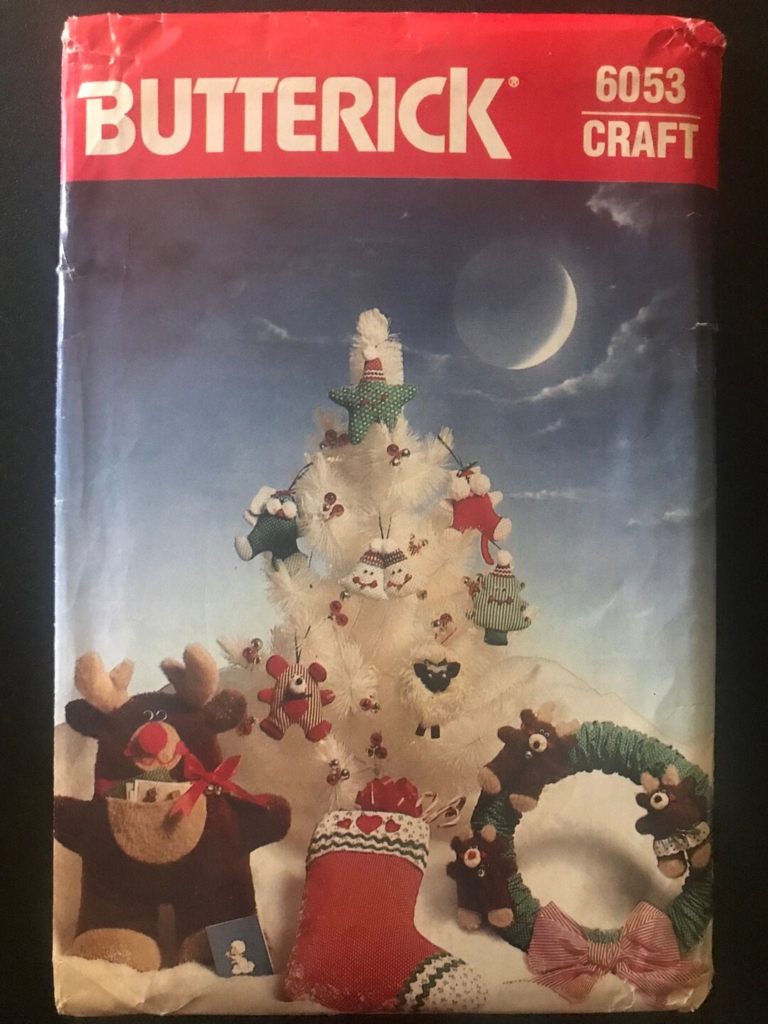Butterick 6053 Pattern UNCUT Christmas Holiday Decor Reindeer Stuffed ...