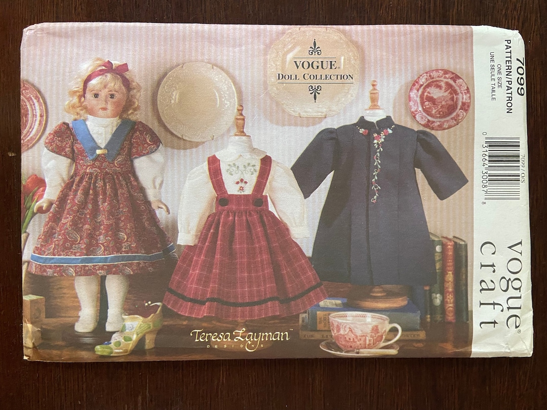 Vogue 7099 Pattern UNCUT Tersa Layman Designs Doll Collection 18" Doll ...