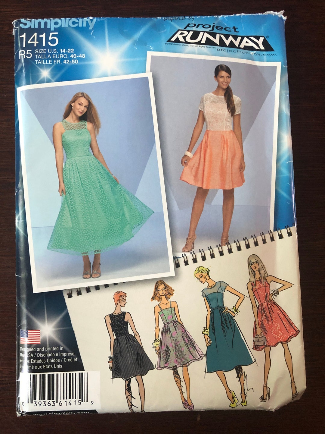 Simplicity 1415 Pattern UNCUT Sheer Overlay Occasion Dress Fit & Flare ...
