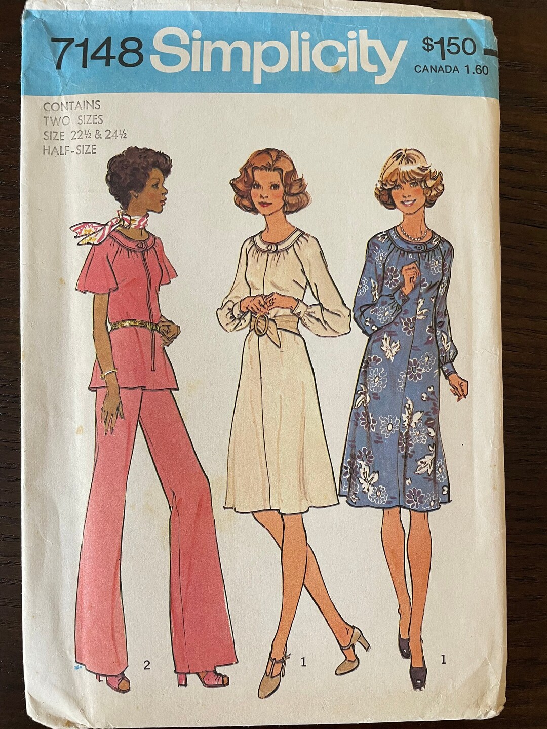 Simplicity 7148 Pattern UNCUT 1970s Vintage Zipper Front Top Band ...
