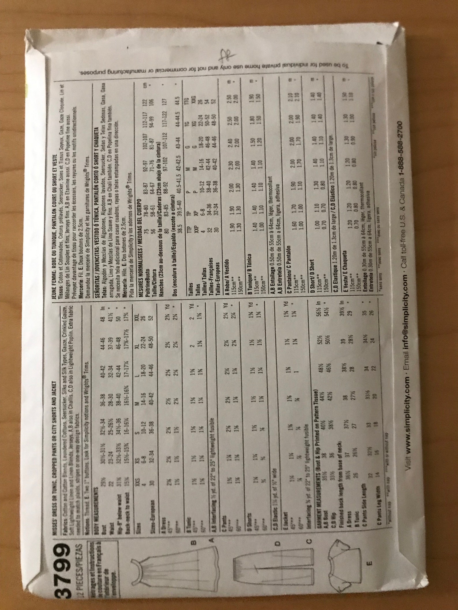 Simplicity 3799 Pattern Sleeveless Banded Collar Tunic or - Etsy