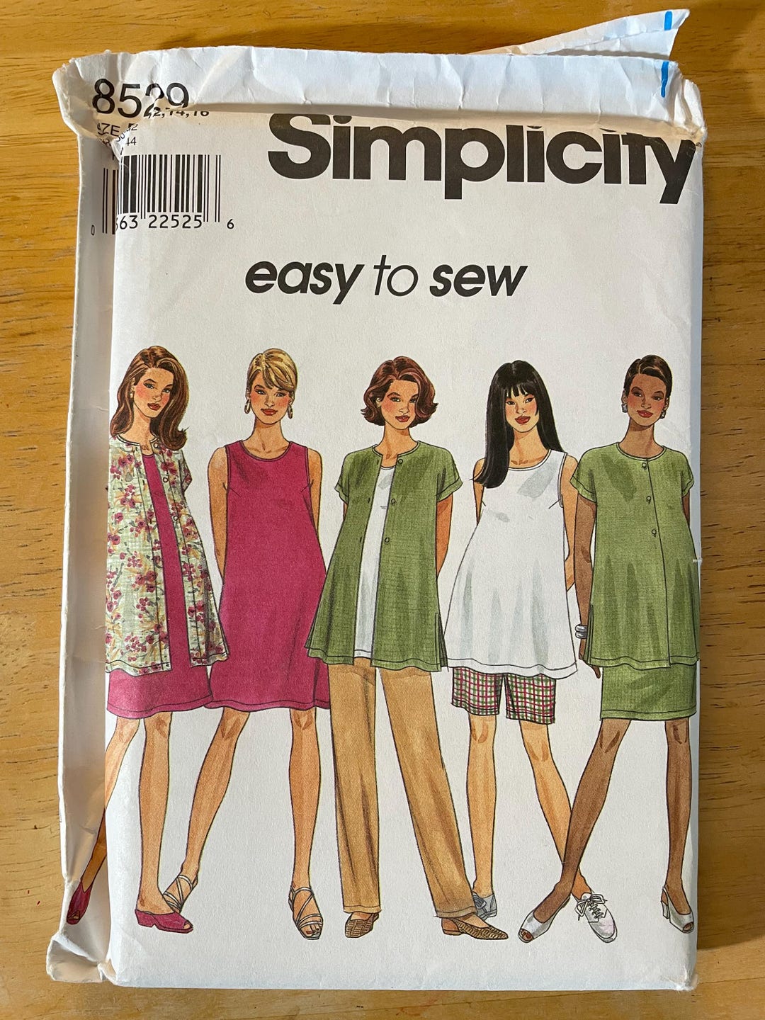 Simplicity 8529 Pattern UNCUT 1990s Vintage Maternity Sleeveless Dress ...
