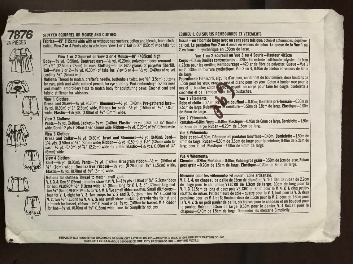 Simplicity 7876 Pattern UNCUT 1990s Vintage Julie's - Etsy