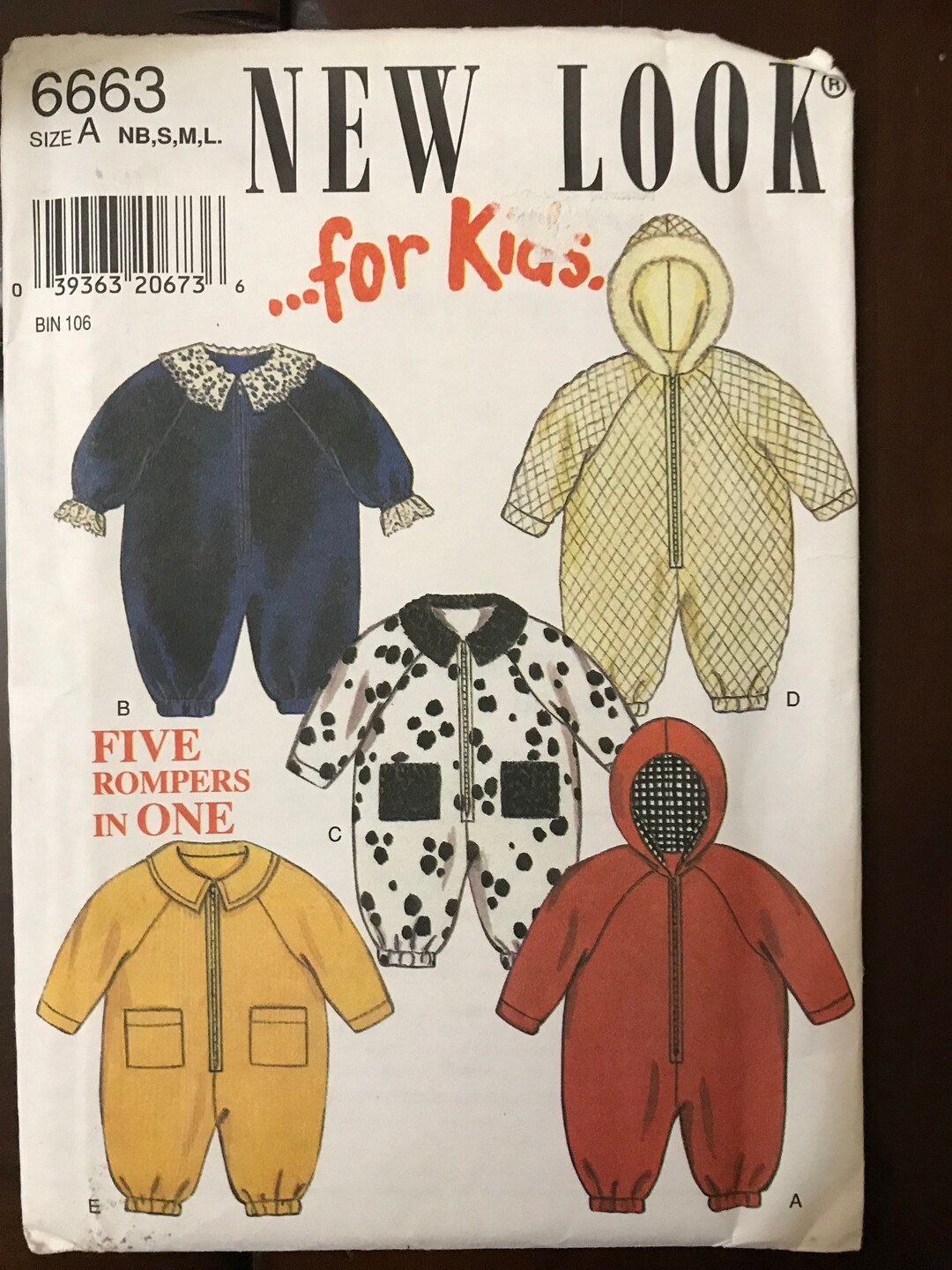 New Look 6663 Pattern UNCUT for Kids Infant's Zipper Front Jumpsuit ...