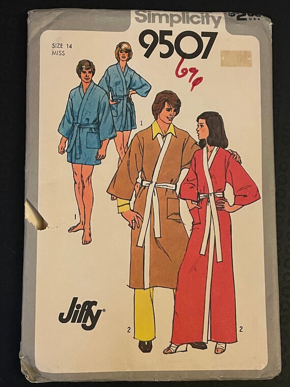 Simplicity 9507 Pattern UNCUT 1980s Vintage Jiffy Unisex | Etsy