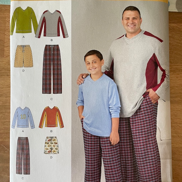 Mens Big and Tall Pajama Pattern - Etsy