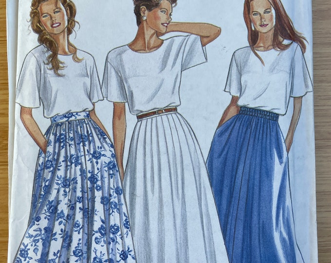 New Look 6560 Pattern UNCUT Full Flared Tea Length Skirts Gathered ...