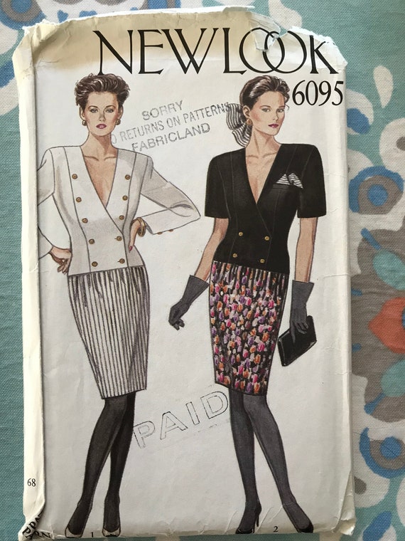 New Look 6095 Pattern UNCUT 1980s Semi Fitted Double Breasted | Etsy