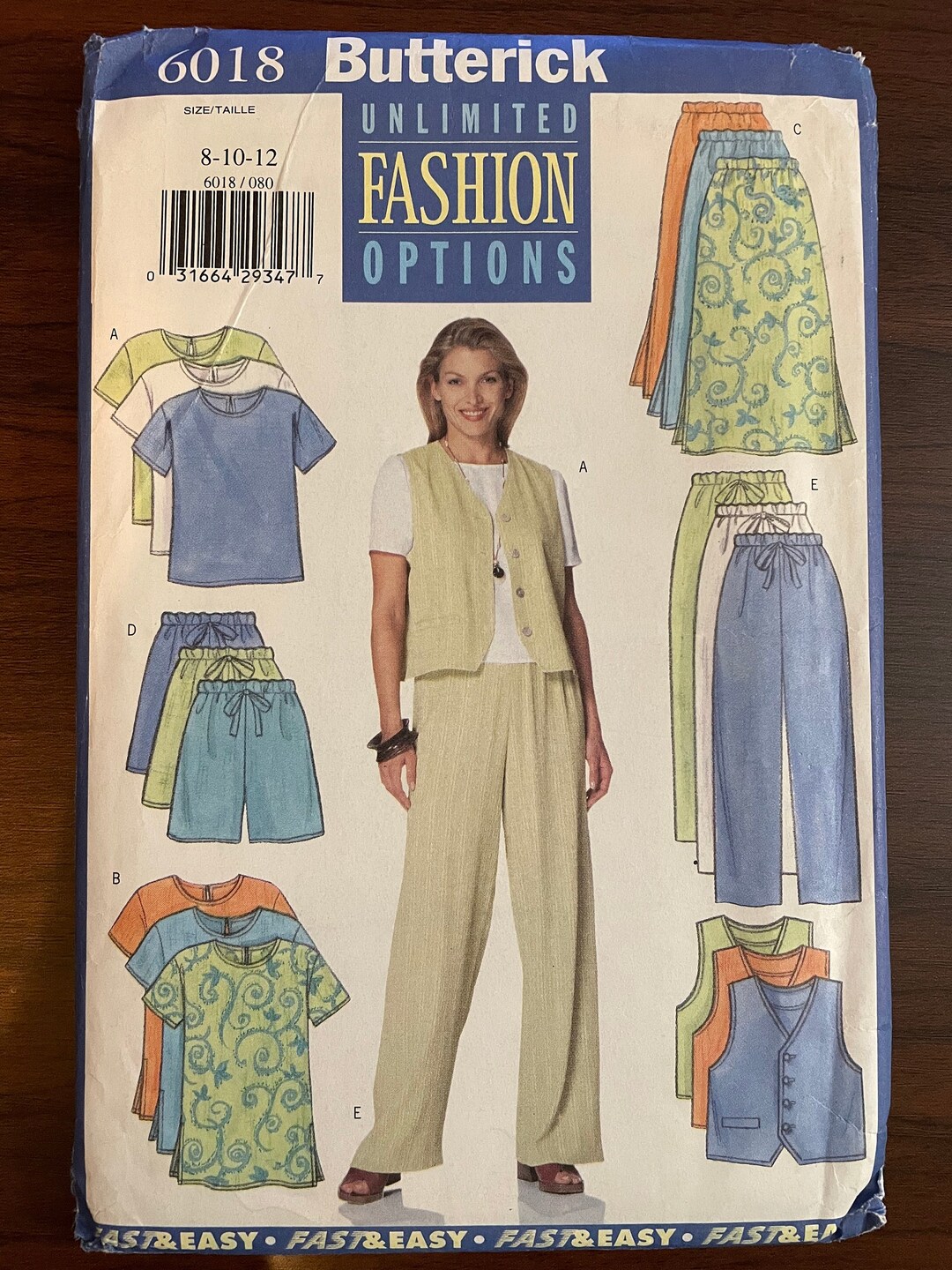 Butterick 6018 Pattern UNCUT Unlimited Fashion Options Pullover Top ...