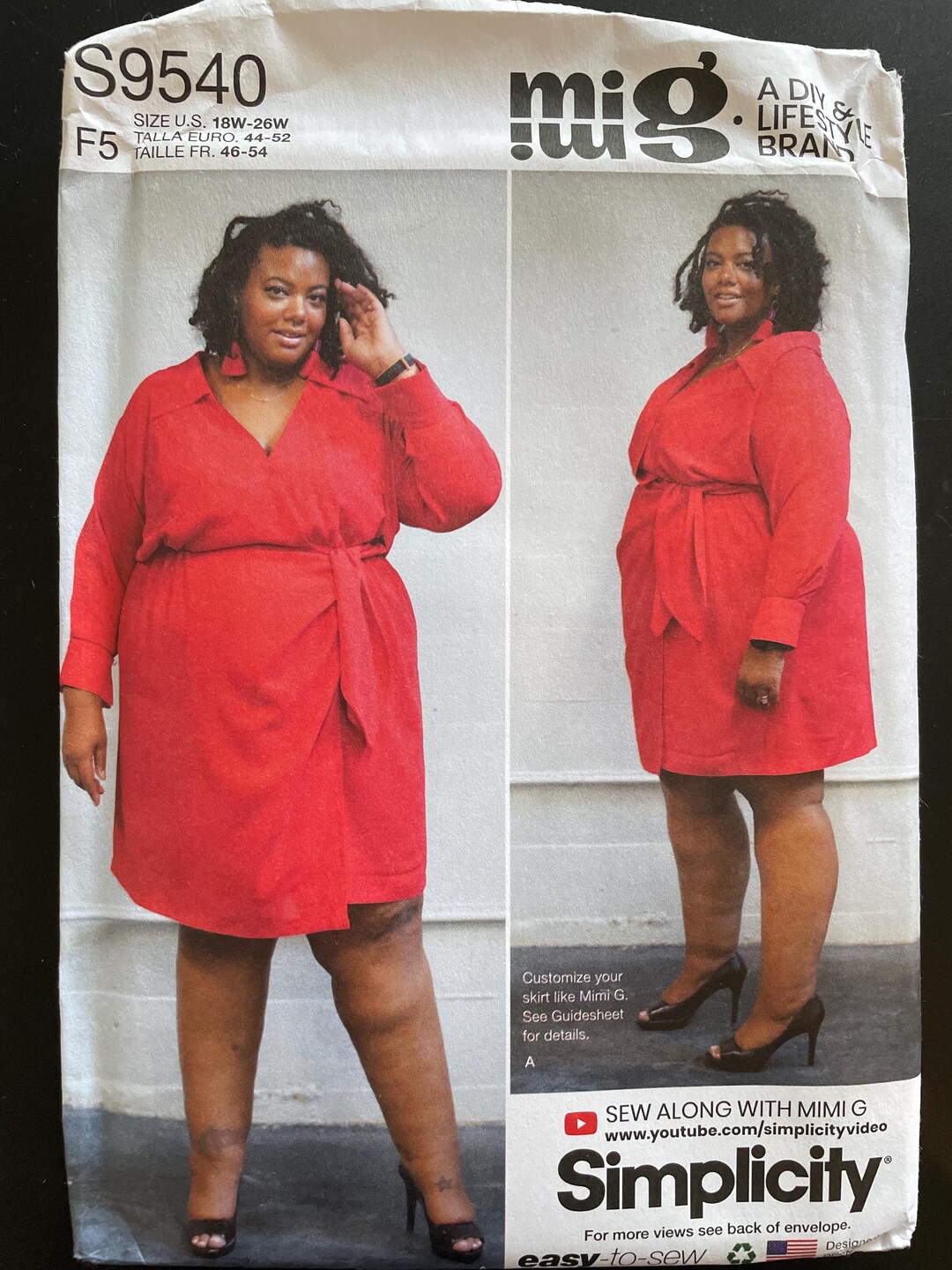 Simplicity S9540 9540 Pattern UNCUT Mimi G Lifestyle Side Tie Dress ...