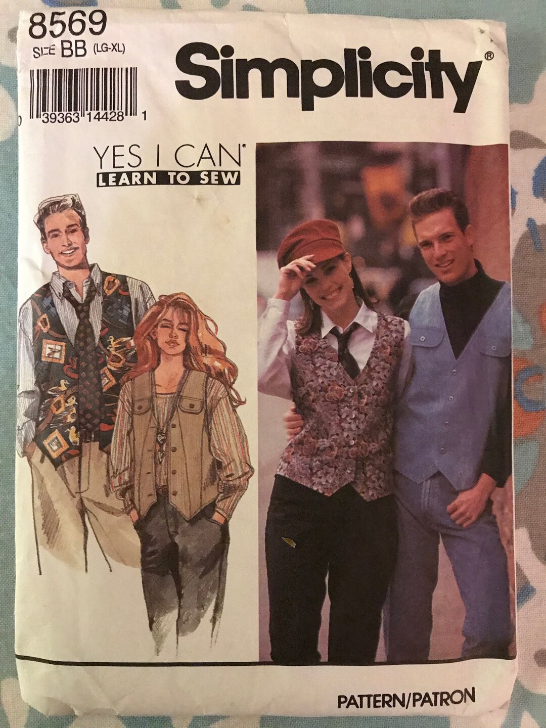 Simplicity 8569 Pattern UNCUT 1990s Vintage Mens and Teen Boys Unisex ...