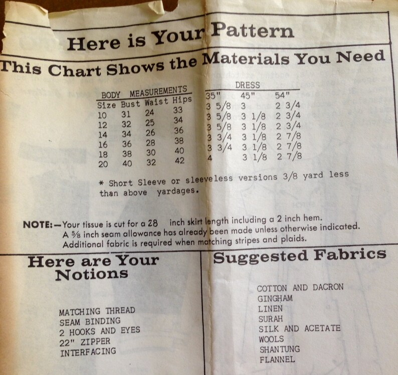 Mail Order Pattern 1-414 CUT Complete 1960s Novelty Stand Up | Etsy