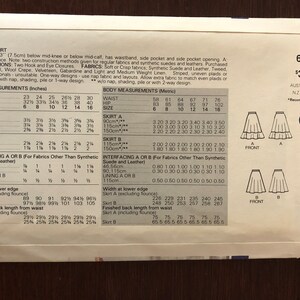 Butterick 6142 Pattern UNCUT 1990s Flared Midi Skirt at or Below Mid ...