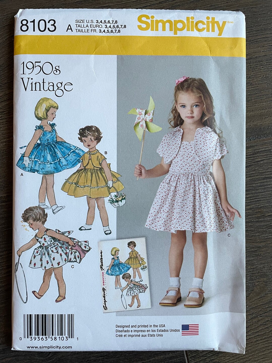 Simplicity 8103 Pattern UNCUT Girl's Retro Vintage 1950s Fit and Flare ...