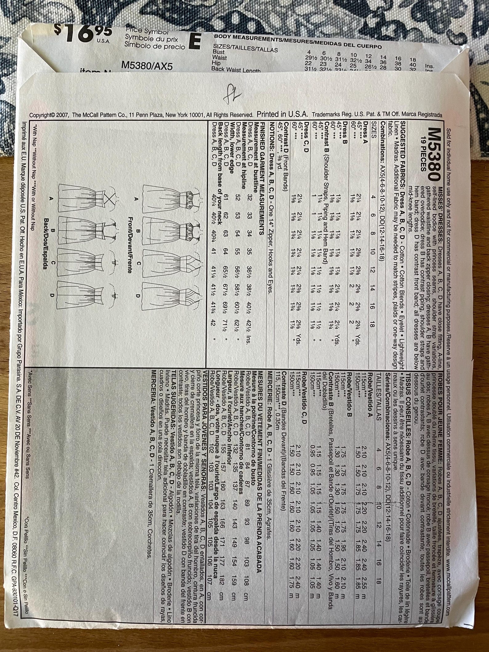 Mccalls M5380 5380 Pattern UNCUT Vintage 2000s Laura Ashley Easy ...