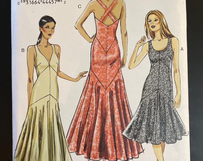 Vogue V8814 8814 Pattern UNCUT Easy Lined Party Dress Bias Bodice ...