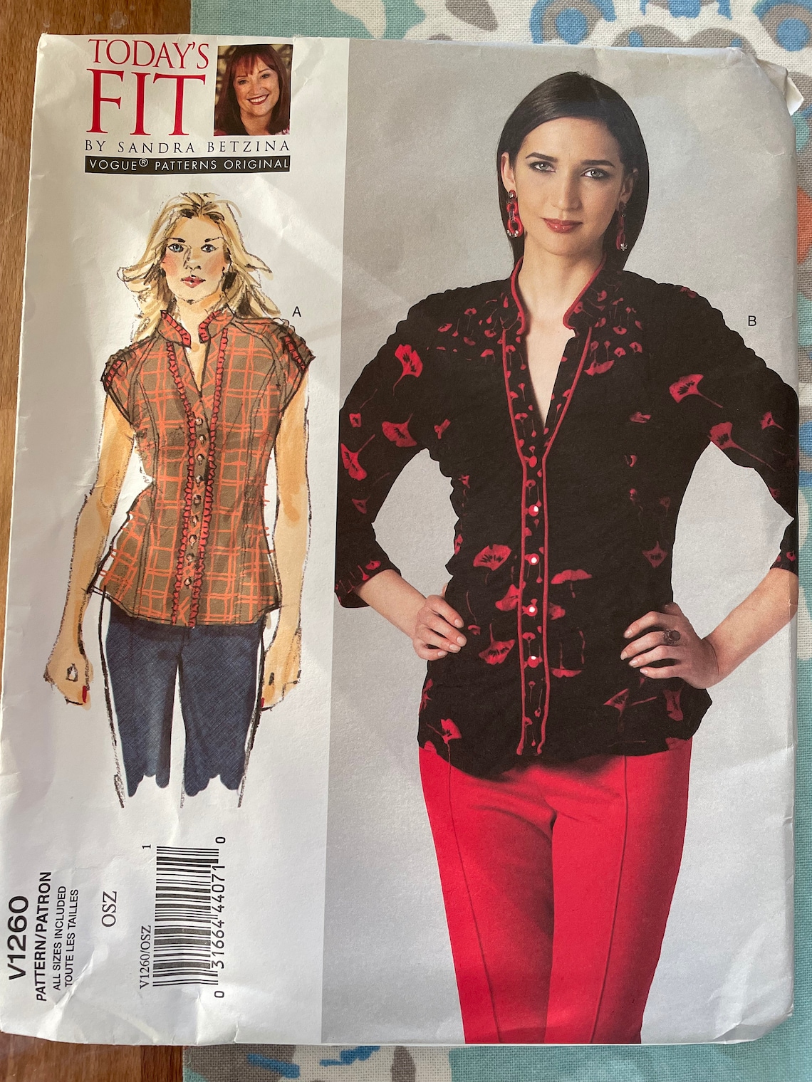 Vogue V1260 1260 Pattern UNCUT Today's Fit Sandra Betzna - Etsy