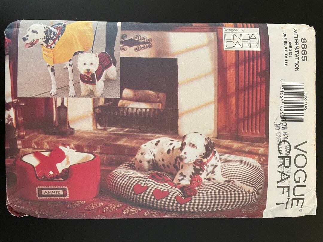 Vogue 8865 Pattern UNCUT 1990s Vintage Craft Linda Carr Dog Pet ...