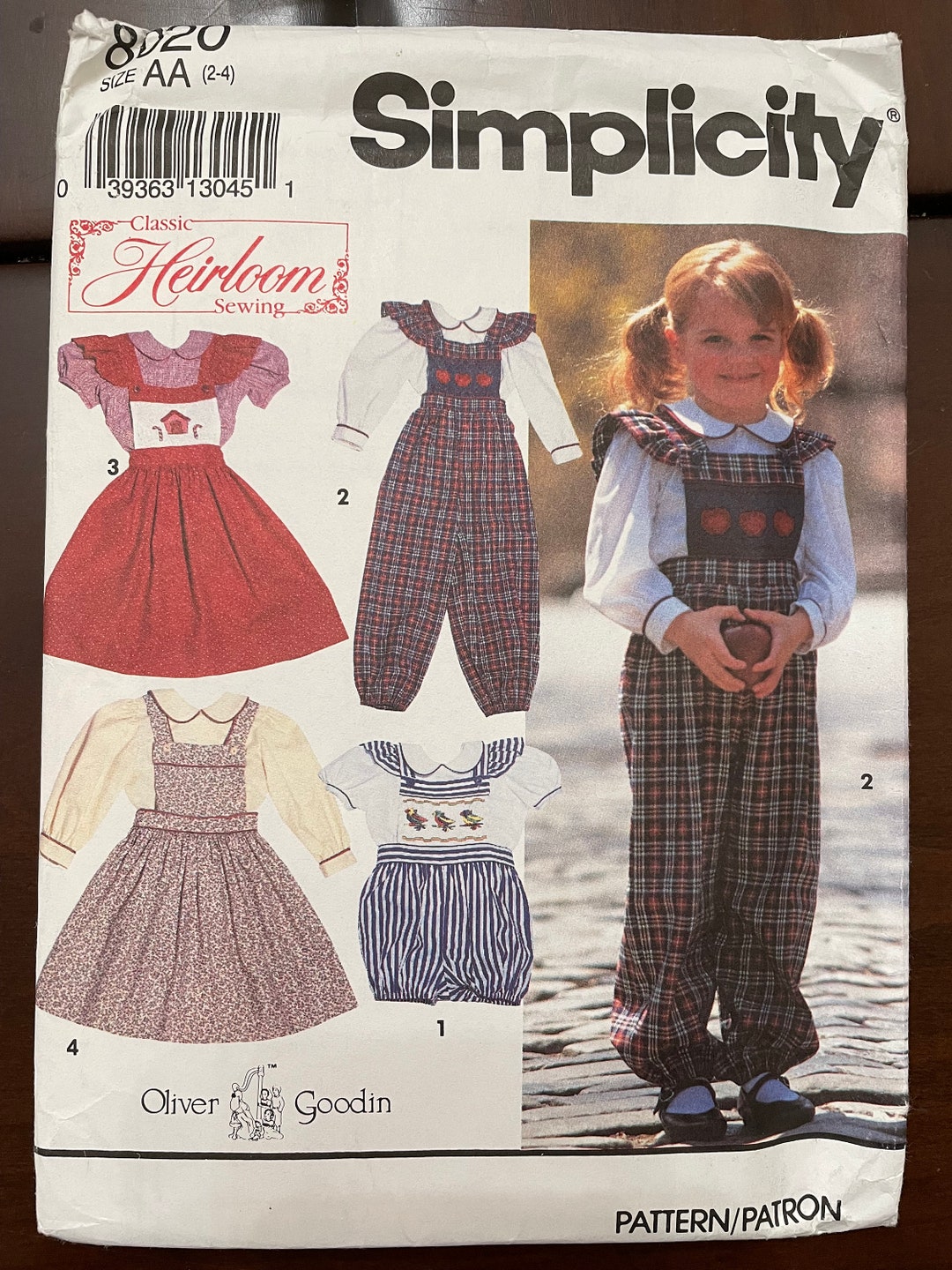 Simplicity 8020 Pattern UNCUT 1990s Vintage Classic Heirloom Sewing ...