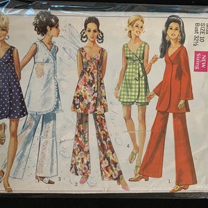 Simplicity 8149 Pattern CUT Complete 1960s Vintage Wrap Front Empire ...
