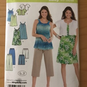 Simplicity 3799 Pattern Sleeveless Banded Collar Tunic or - Etsy
