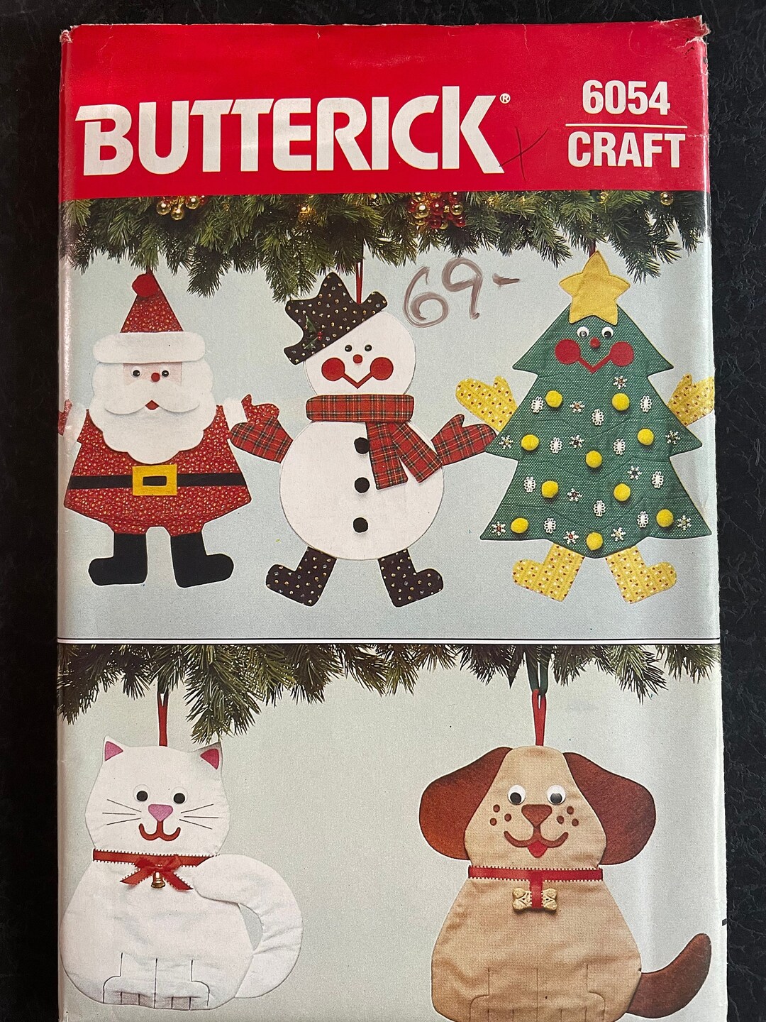 Butterick 6054 Pattern UNCUT 1980s Vintage Christmas Holiday Tree ...