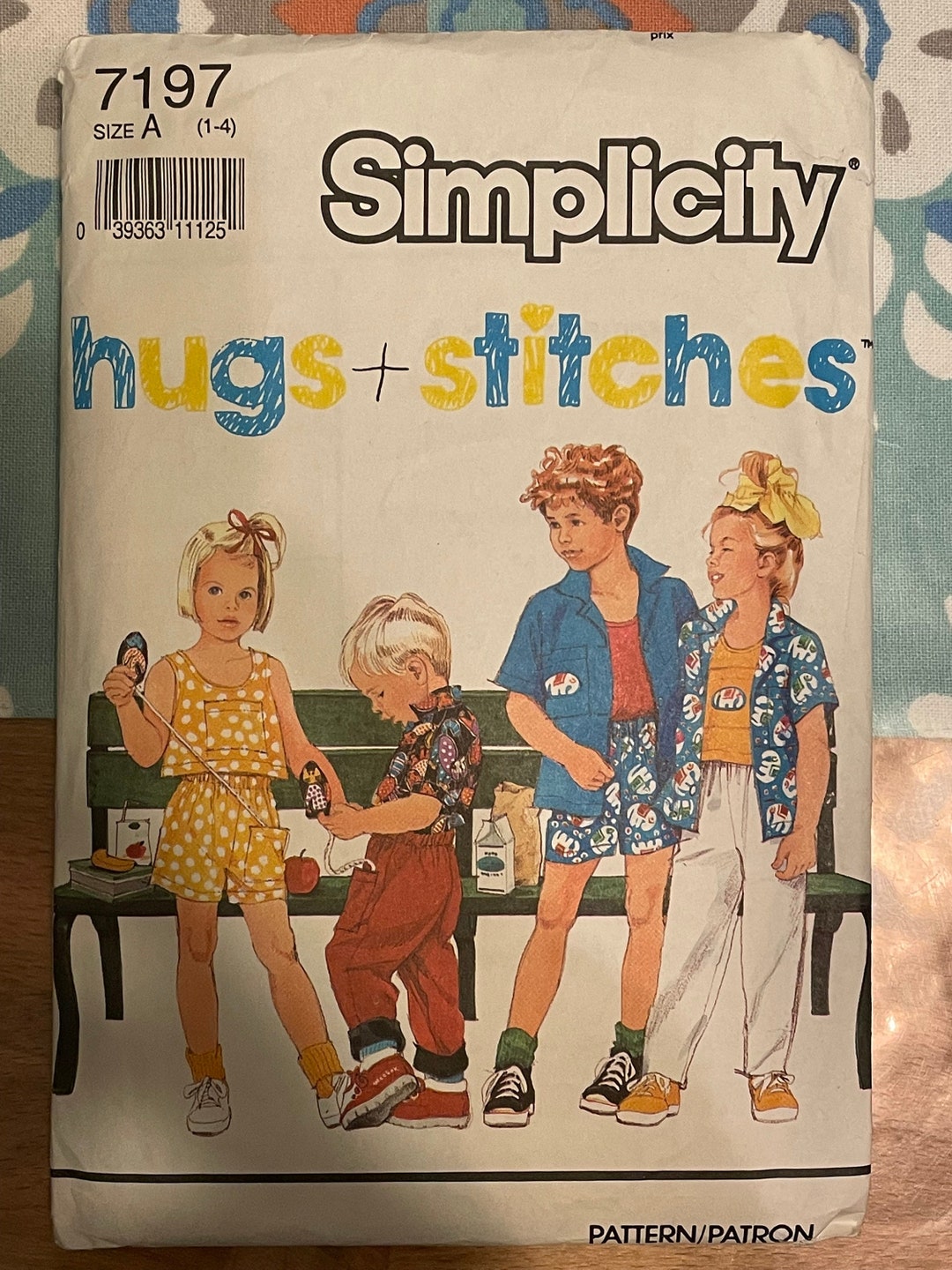 Simplicity 7197 Pattern CUT Complete 1990s Vintage Hugs and Stitches ...