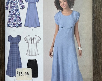 Simplicity 3750 Pattern UNCUT Empire Waist Top or Tunic Square Neck ...