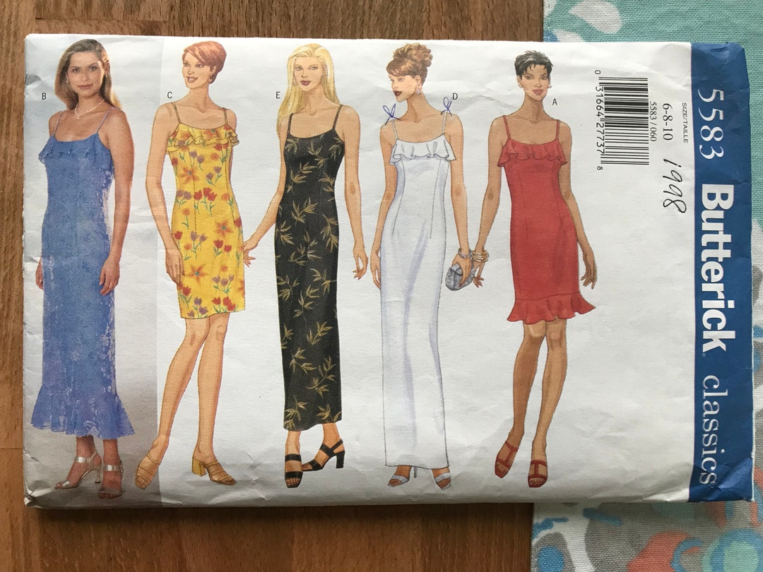 Butterick 5583 Pattern UNCUT 1990s Vintage Semi Fitted Sheath Dress in ...
