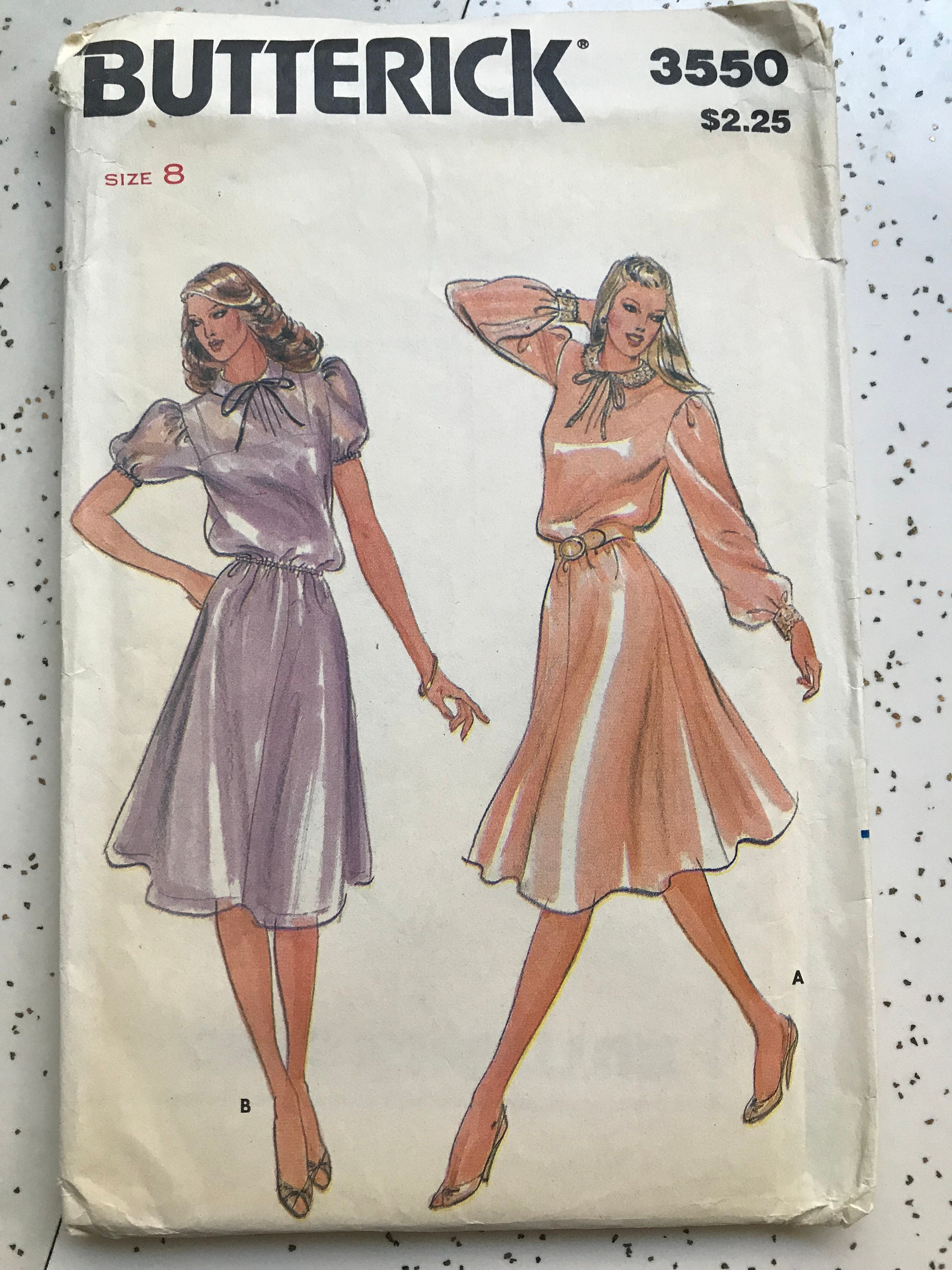 Butterick 3550 Pattern UNCUT 1980s Full Slip and Sheer Blouson | Etsy