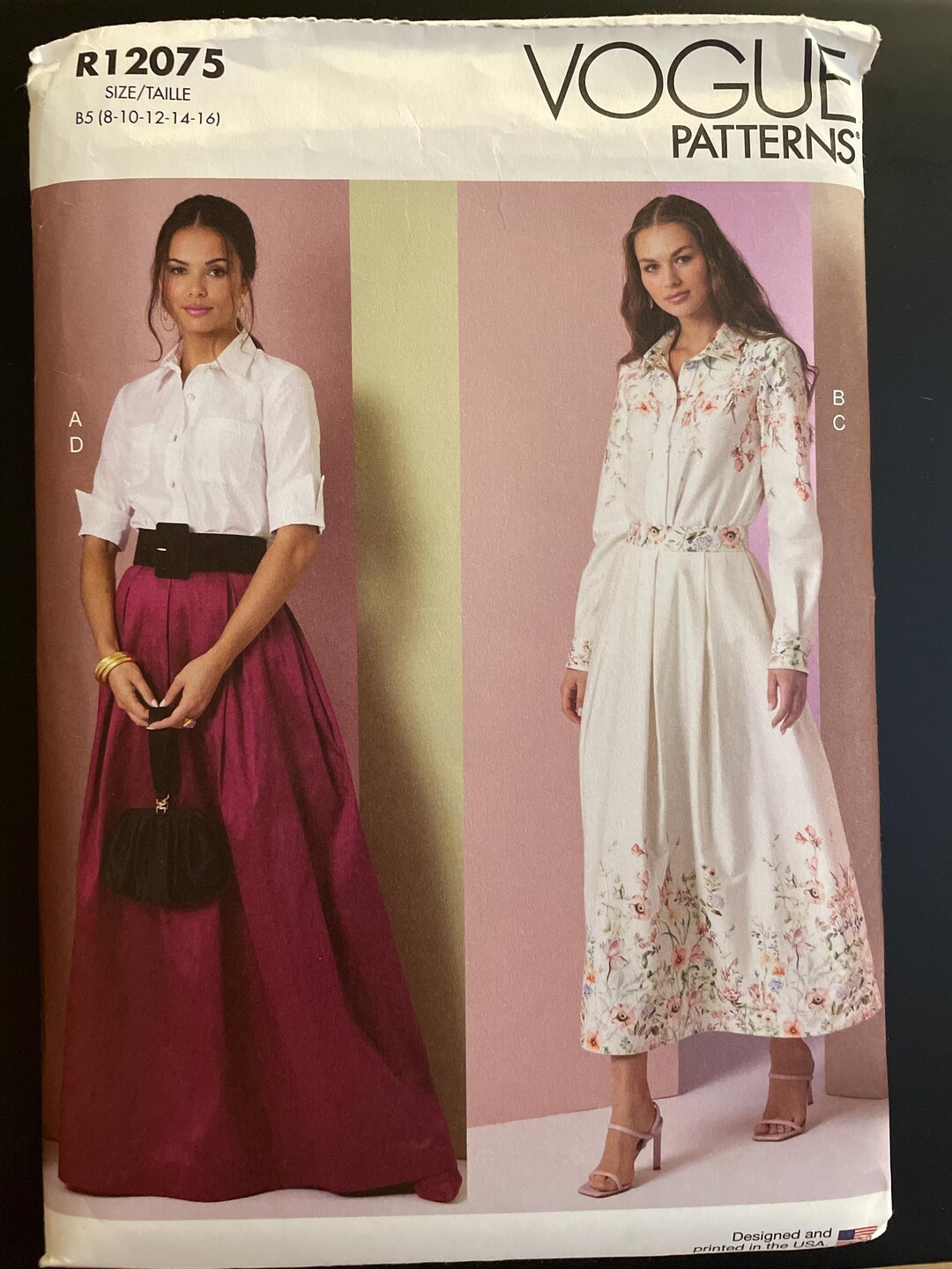 Vogue R12075 12075 V2007 2007 Pattern UNCUT Fitted Button Front Blouse ...
