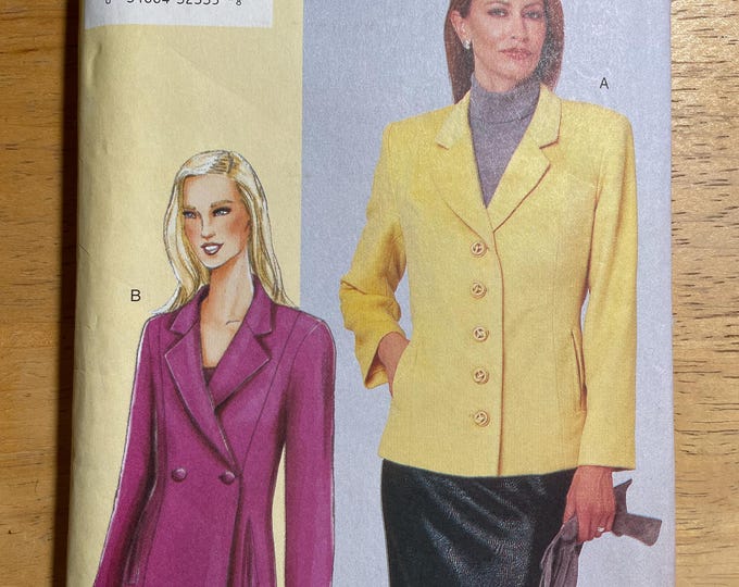 Vogue 7334 Pattern UNCUT Vintage Button Front Double Breasted Jacket ...