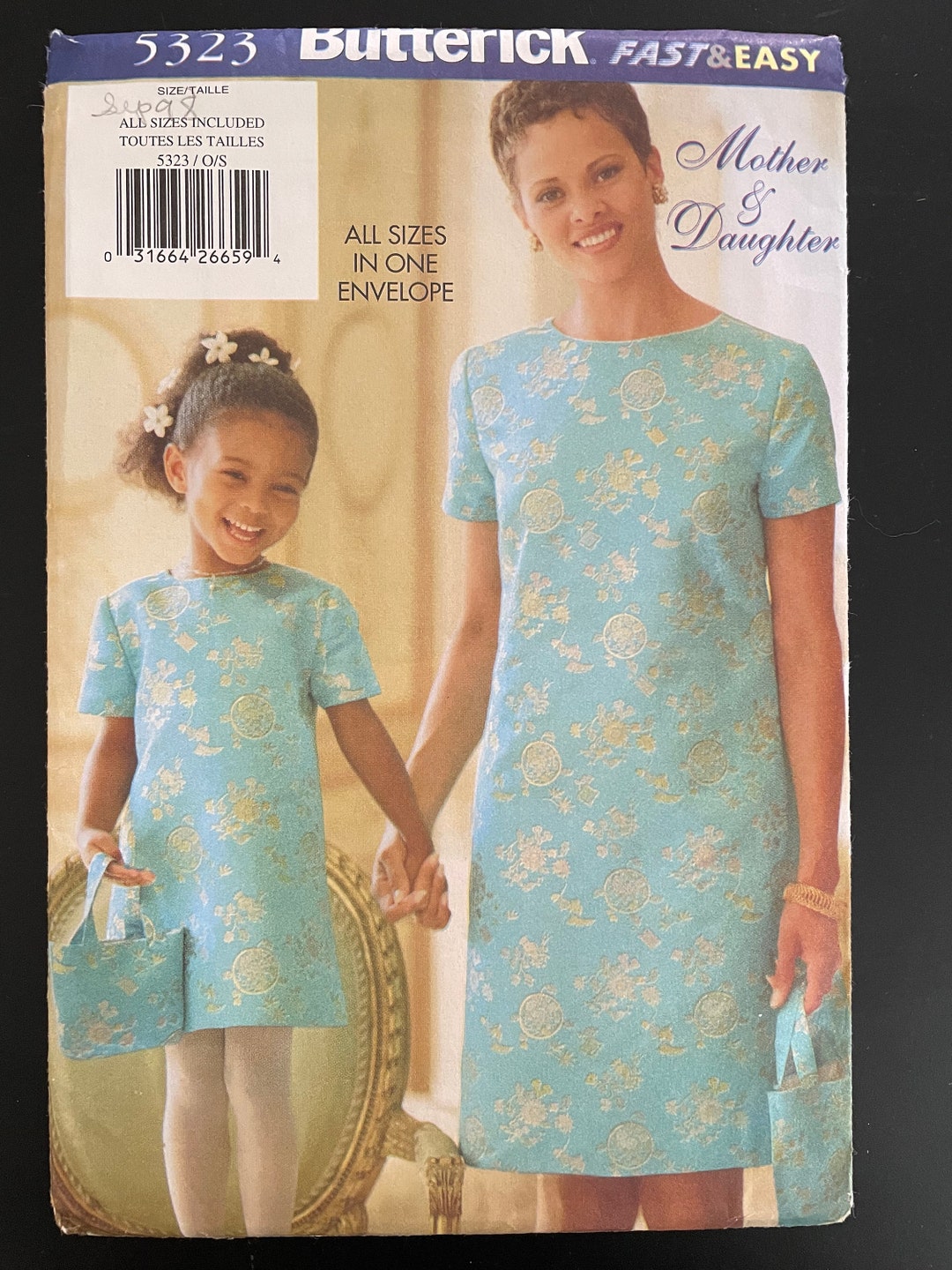 Butterick 5323 Pattern UNCUT 1990s Vintage Mother and Daughter Round ...