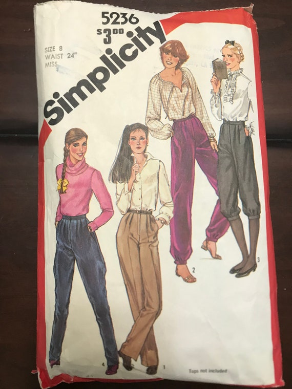 Simplicity 5236 Pattern CUT Complete 1980s Vintage High | Etsy