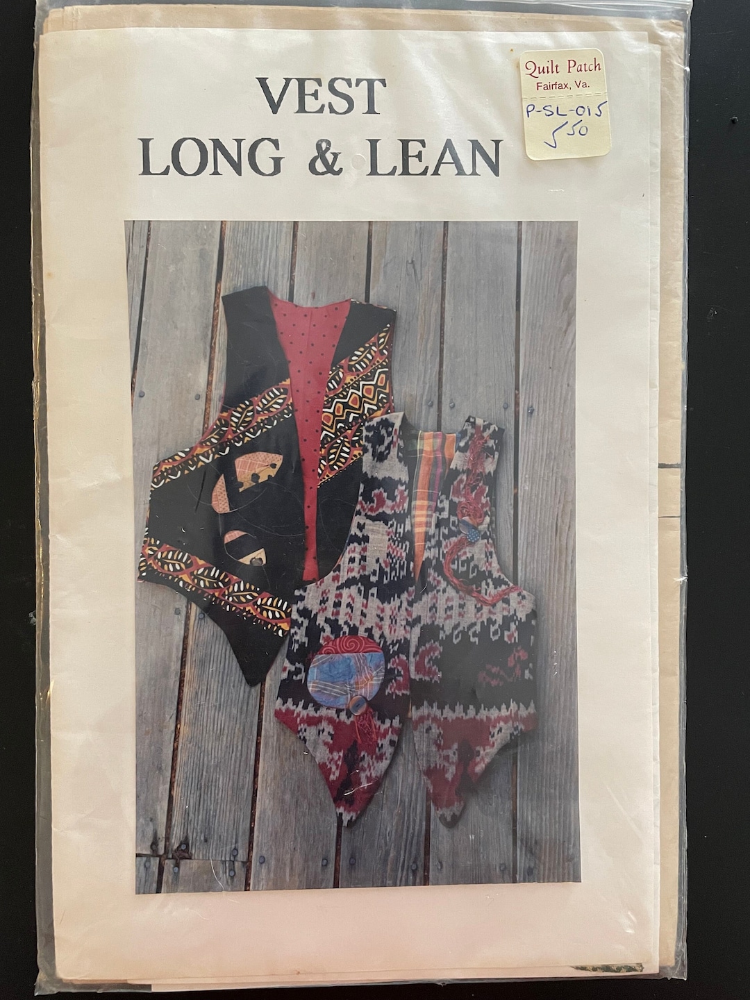 Vintage Sally Lampi Pattern UNCUT Vest Long and Lean Western Style ...