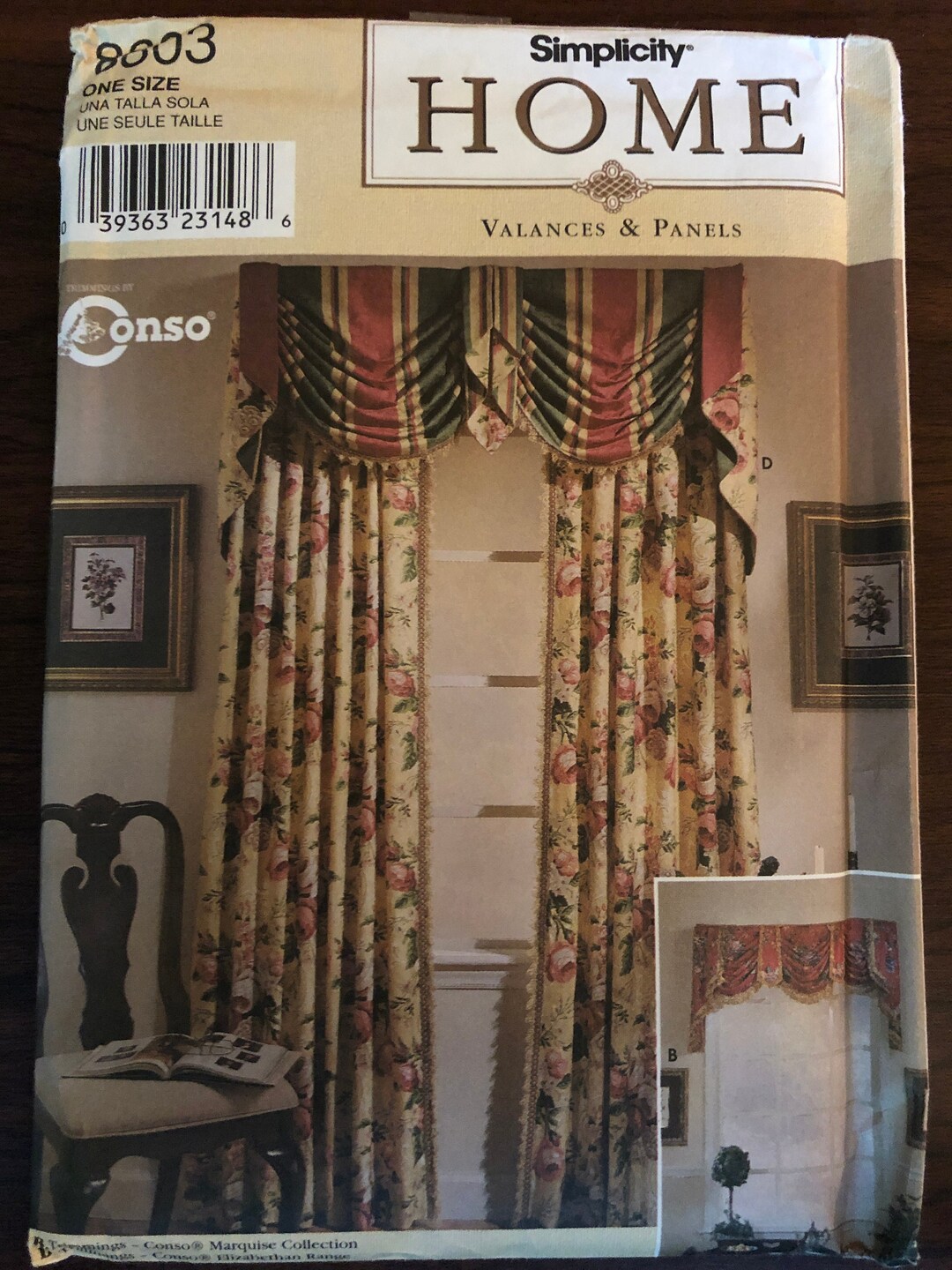 Simplicity 8803 Pattern UNCUT 1990s Home Conso Trim Valances and Panels ...