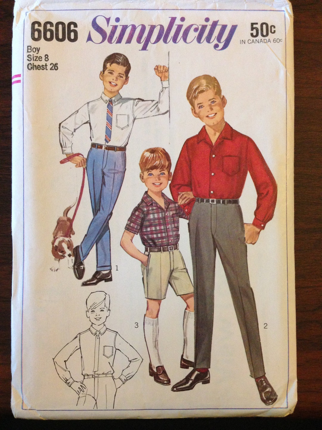 Simplicity 6606 Pattern UNCUT 1960s Vintage Boy's Tailored Clothing ...