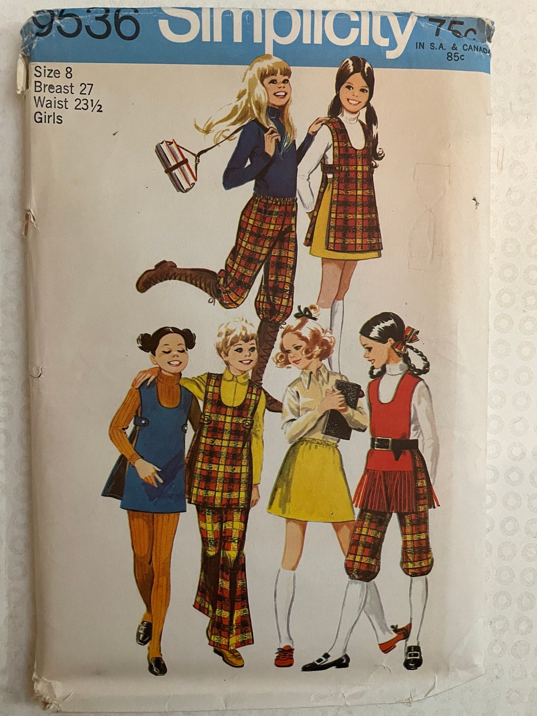 Simplicity 9536 Pattern UNCUT 1970s Vintage Girl's Pop on Best Style ...
