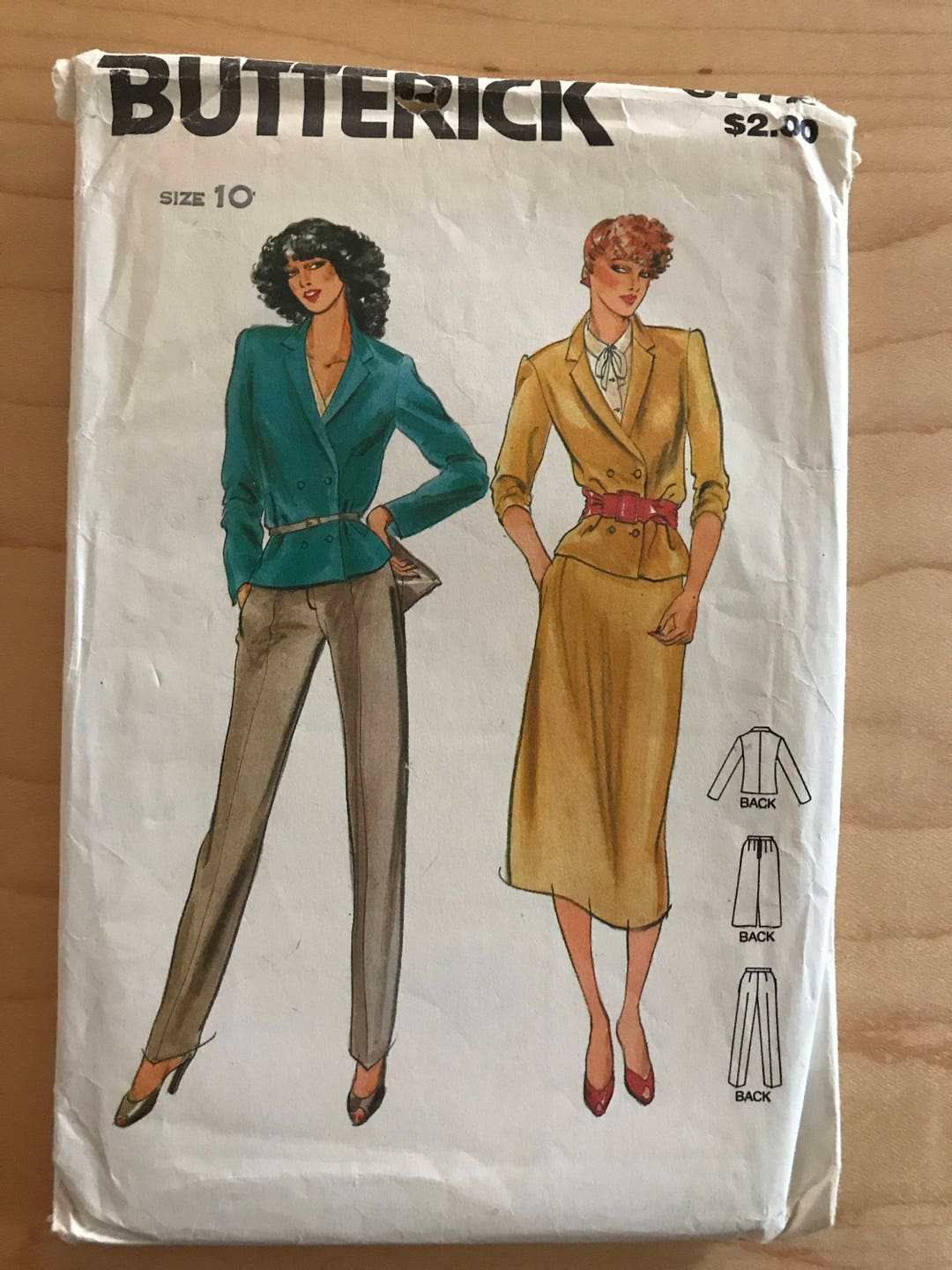Butterick 6772 Pattern UNCUT Double Breasted Notched Collar - Etsy