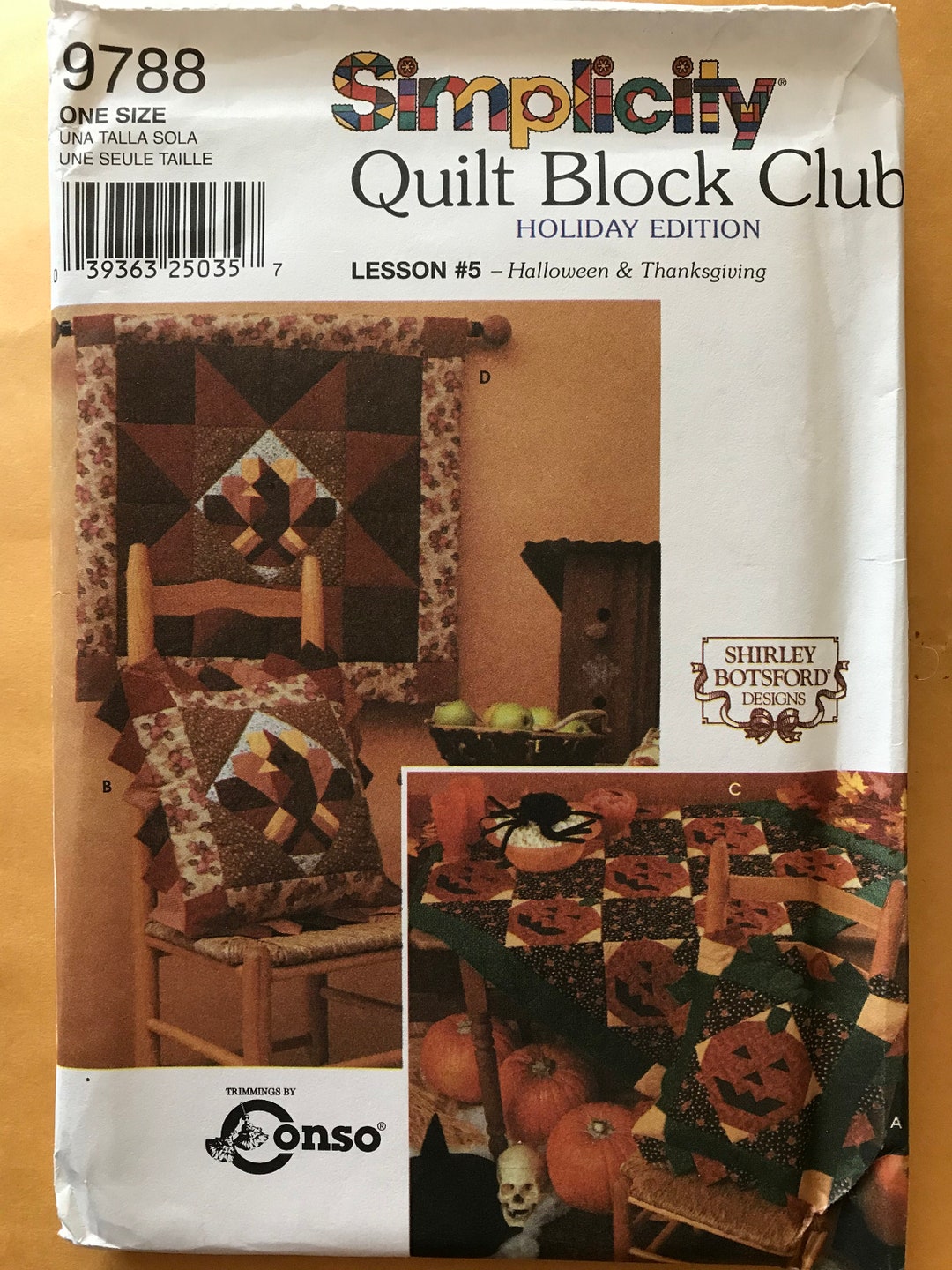 Simplicity 9788 Pattern Shirley Botsford Design Lesson 5 Halloween ...