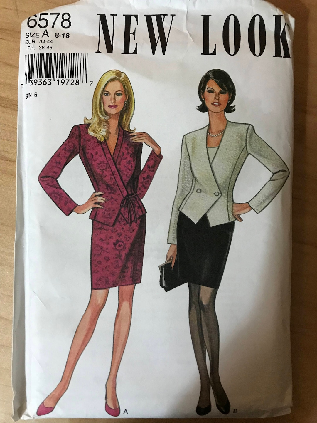 New Look 6578 Pattern UNCUT Vintage Two Piece Suit Double - Etsy