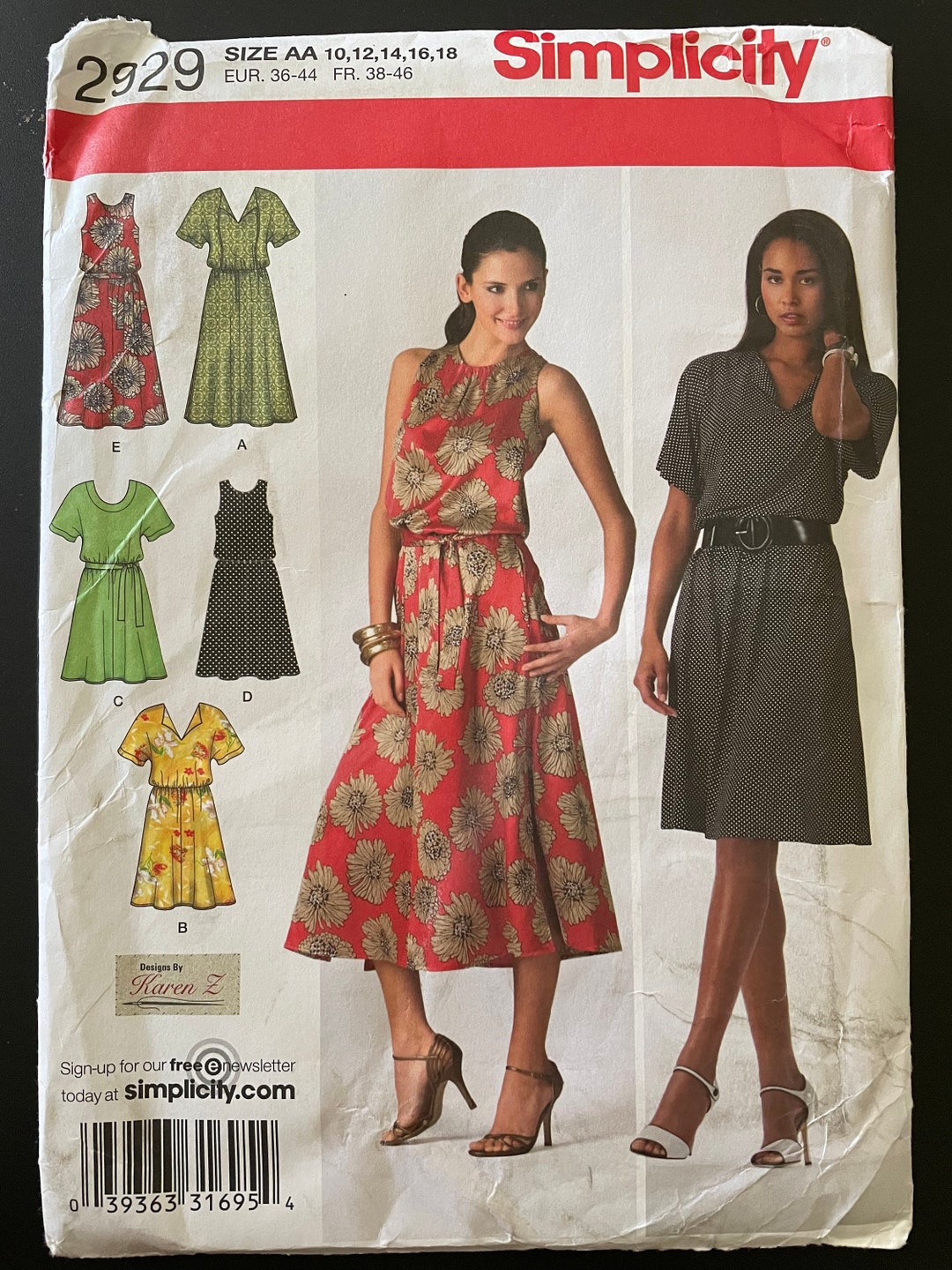Simplicity 2929 Pattern UNCUT Pullover Blouson Dress Athletic Cut ...