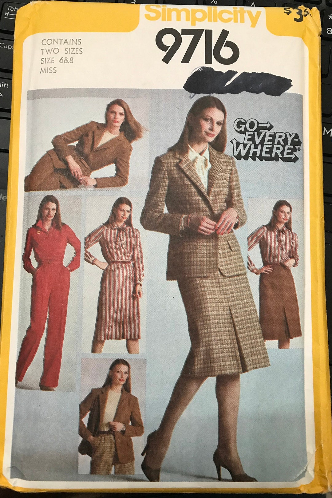 Simplicity 9716 Pattern UNCUT 1980s Go Everywhere Lined Notched Collar ...