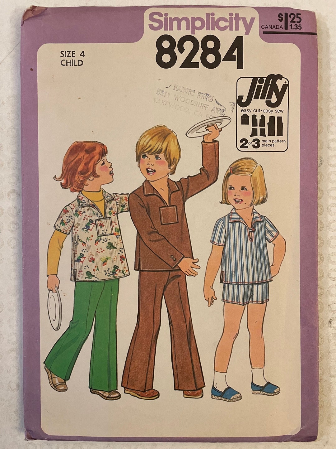 Simplicity 8284 Pattern UNCUT 1970s Vintage Childs Boys Girls Long Short Sleeve Shirt Pointed ...