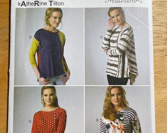 Butterick B6218 6218 Pattern UNCUT Katherine Tilton Easy Pullover Top ...