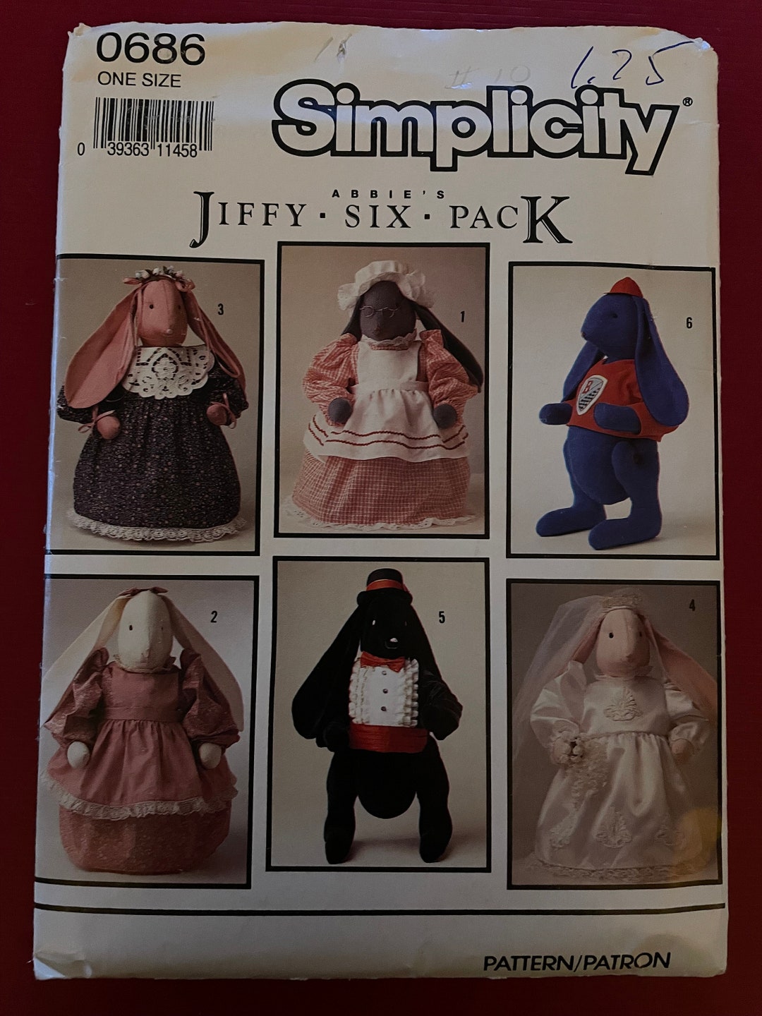 Simplicity 0686 7206 Pattern UNCUT 1990s Vintage Abbie's Jiffy Six Pack ...