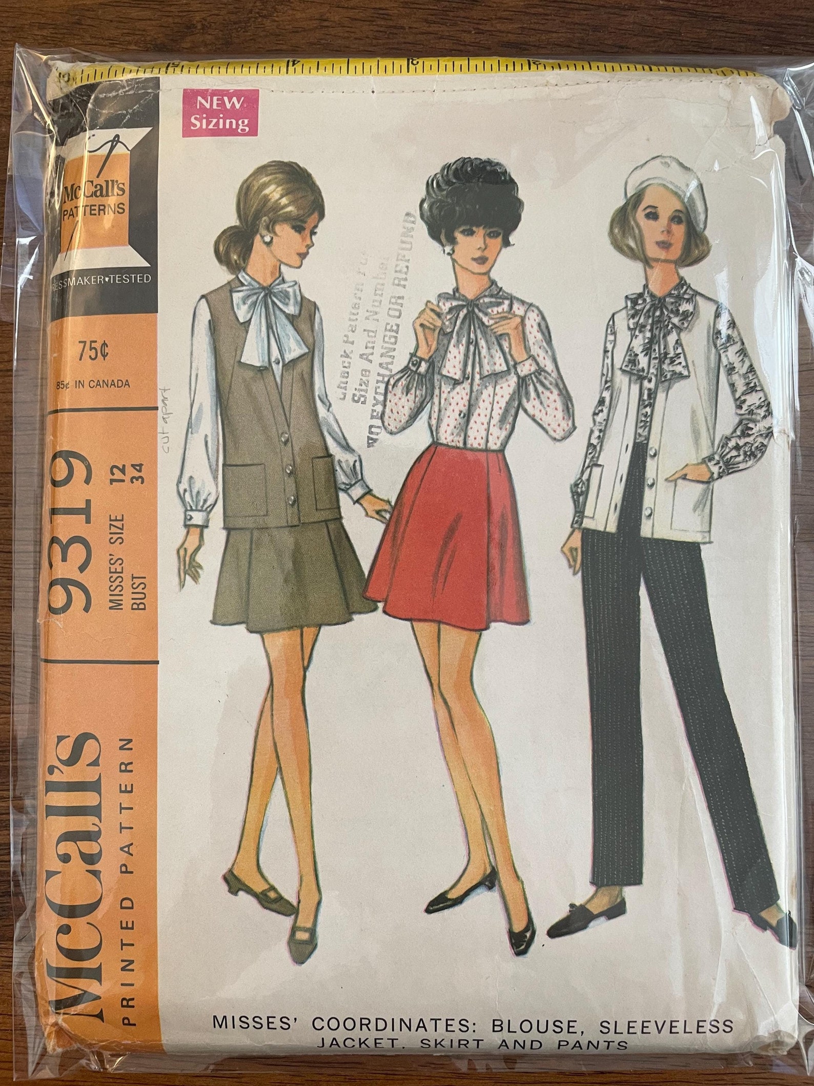 Mccalls 9319 Pattern UNCUT See Description Vintage 1960s Coordinates ...