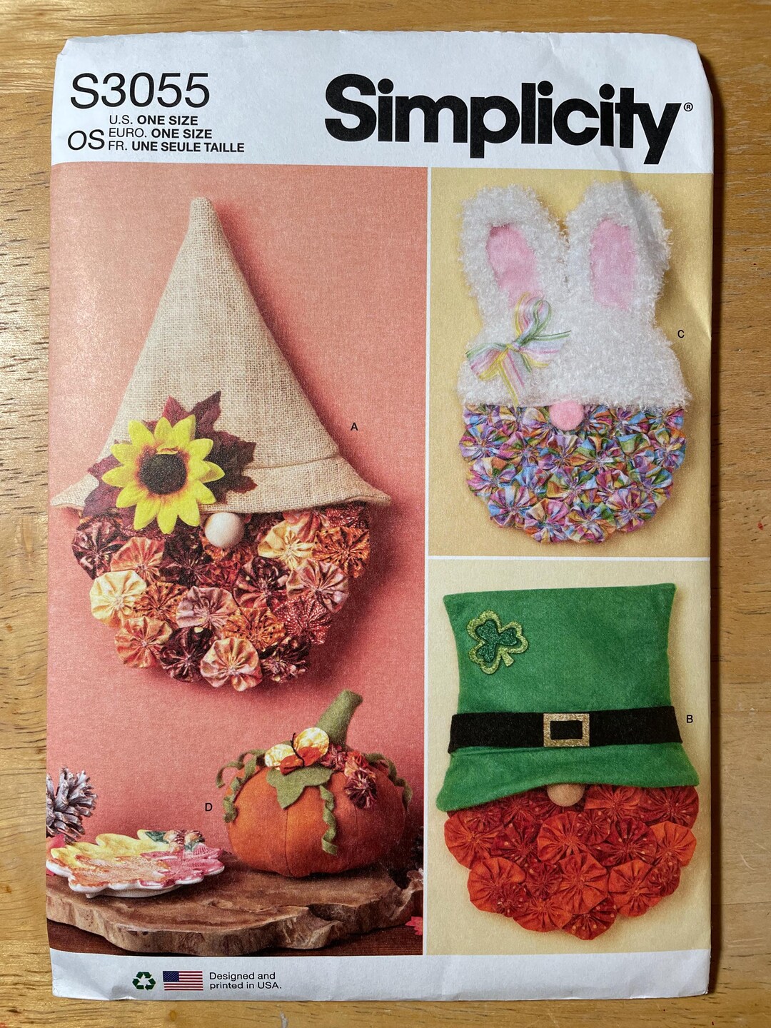 Simplicity S3055 3055 Pattern UNCUT Yoyo Style Seasonal Crafts ...